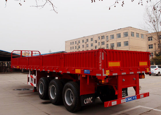 CIMC side wall semi trailer for bulk cargo 40 ft flatbed trailer with side wall drop side trailer