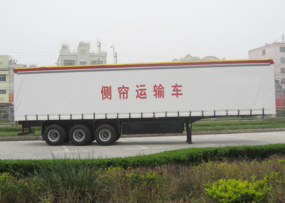 CIMC 3 axle enclosed tautliner semi trailer with side curtain semi remorque cargo trailer huckepack mesh trailer