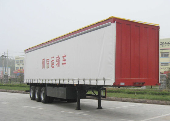 CIMC 3 axle enclosed tautliner semi trailer with side curtain semi remorque cargo trailer huckepack mesh trailer