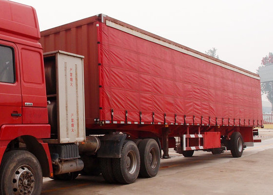 CIMC 3 axle enclosed tautliner semi trailer with side curtain semi remorque cargo trailer huckepack mesh trailer