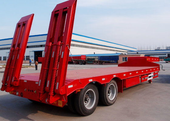 CIMC 3 axle low bed semi trailer lowboy trailer 100 T goose neck lowbed trailer 2 or 3 axle lowbed trailer