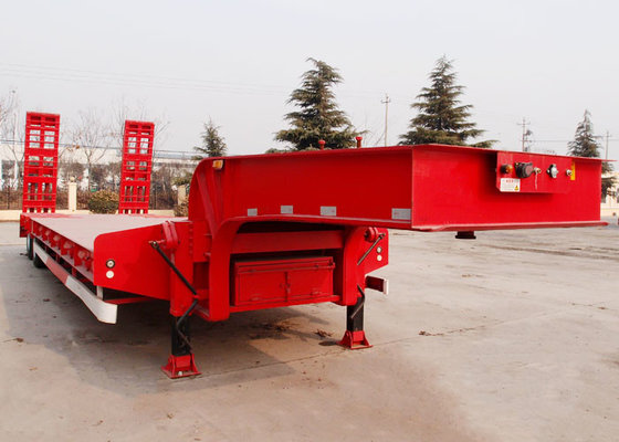 CIMC 3 axle low bed semi trailer lowboy trailer 100 T goose neck lowbed trailer 2 or 3 axle lowbed trailer