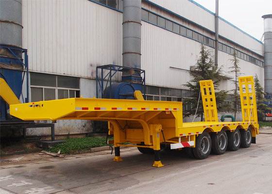 CIMC 3 axle low bed semi trailer lowboy trailer 100 T goose neck lowbed trailer 2 or 3 axle lowbed trailer