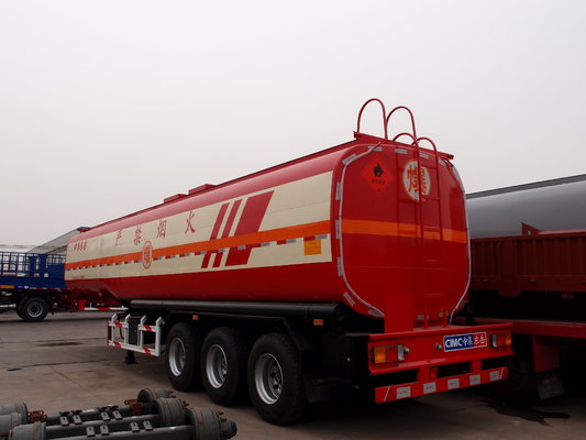 CIMC 3 Axles Aluminium Alloy Fuel Tank With Chassis Trailers