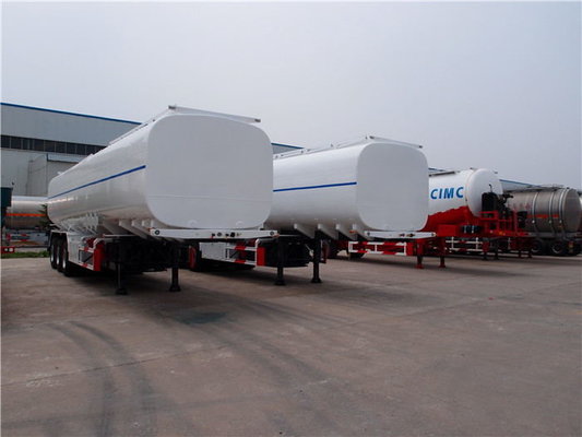 CIMC 3 Axles Aluminium Alloy Fuel Tank With Chassis Trailers