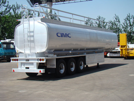 3 axle aluminum CIMC 42CMB oil fuel  tank tanker semi  trailerfoe sale