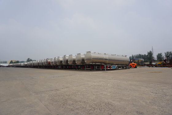 China CIMC New carbon steel tri axles 45000 liters diesel fuel tank trailer for sale