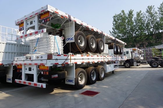 Bulk Cargo Transport Flat Pack Trailers With Front Wall  - CIMC VEHIClE