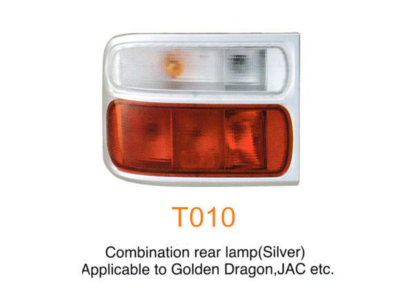 Toyota coaster combination rear lamp(Silver),applicable to Golden Dragon,JAC,etc(T010)