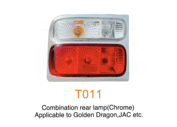 Toyota coaster combination rear lamp(Chrome),applicable to Golden Dragon,JAC,etc(T011)
