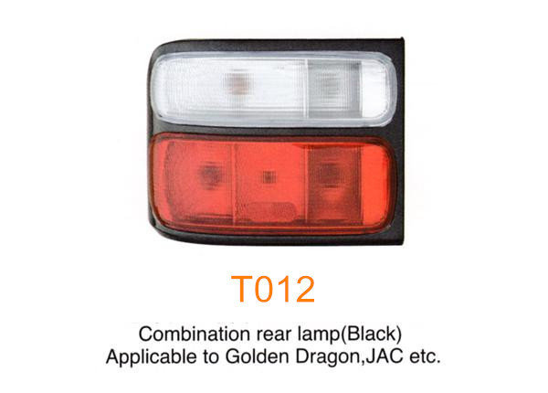 Toyota coaster combination rear lamp(Black),applicable to Golden Dragon,JAC,etc(T012)