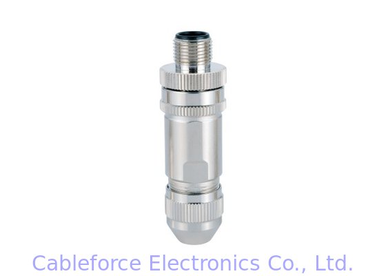 Field Wireable Plug Ethernet Cable Connectors 4 Poles Installable Front Mounting