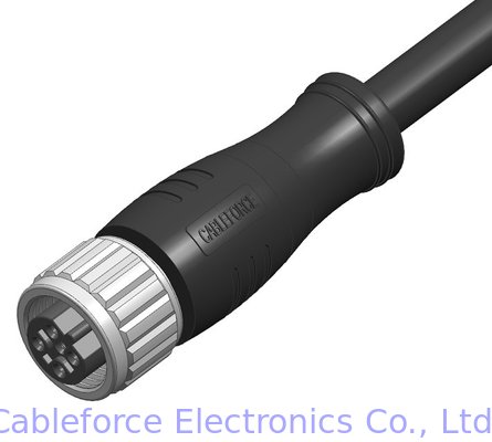 M12 connettori circolari industriali femminili, un connettore impermeabile di 5 Pin con il cavo di DP