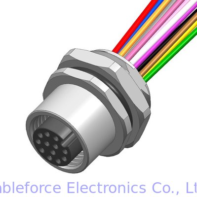 IP67 / IP68 M12 Plug Connector 30V 1.5A With Passed 48 Salt Spray Test