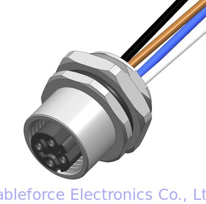Process Control M12 Industrial Ethernet Connector 4 Pin Female Type D - Coding