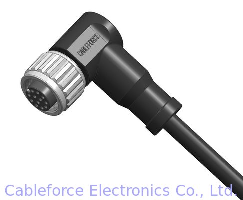 12 Poles Circular Cable Connectors IP67 M12 Field Wireable Connector A Coding