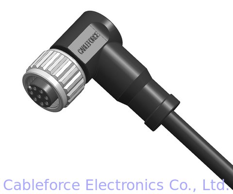 2A 30V M12 8 Pin Female Connector IP67 / IP68 UV Resistant For Logistic Devices