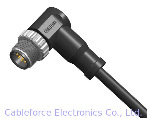A - Coding 12 Pin Male Connector , Single Ended Cable Industrial Circular Connectors