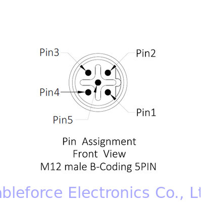B - Pin del maschio 5 del connettore del supporto del pannello di codifica M12 per elettronica commerciale PCBA