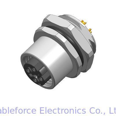 Process Control M12 Industrial Ethernet Connector 4 Pin Female Type D - Coding