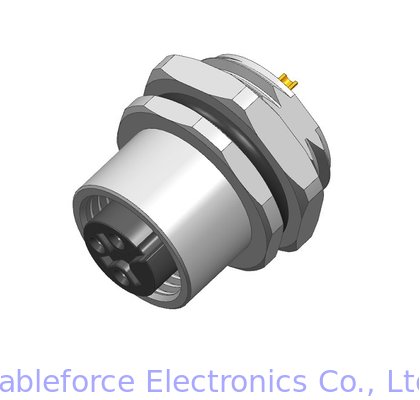 3 Pin Waterproof Connector For Actuator , M12 Circular Connector Hydrolysis Resistant