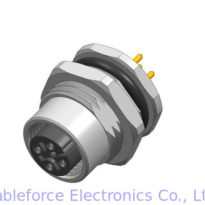 il fermaglio di Pin del connettore 5 del supporto del pannello di 4A 60V M12 con il PWB contatta