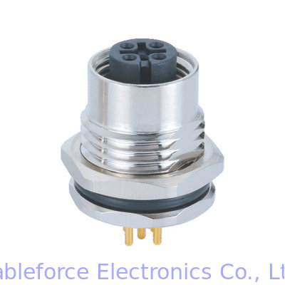 UV Resistant Panel Mount Waterproof Connector Waterproof M12 3 Pin Connector