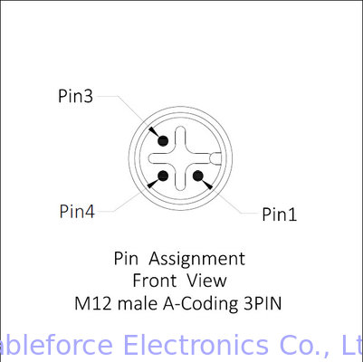 Pin 3 un tipo codificato del PWB del connettore del supporto del pannello M12 per il quadro comandi del LED