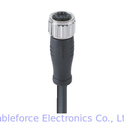 PVC / Silicone Cable 4 Pin Waterproof Electrical Connectors For Power Supply