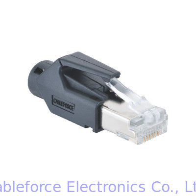M12 X Coding Female Connector Cross Shielded Moled CAT6 EtherNet Cable with 10 Gbps Bandwith