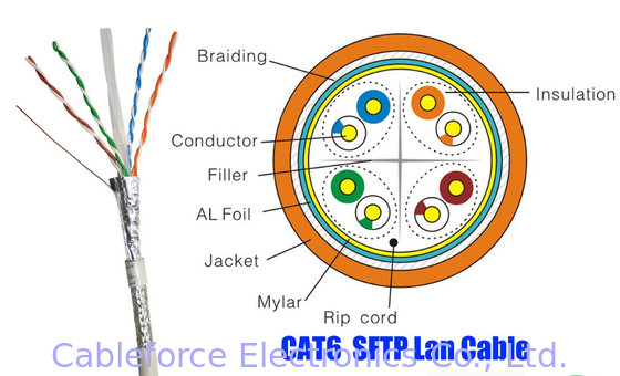 M12 X Coding Female Connector Cross Shielded Moled CAT6 EtherNet Cable with 10 Gbps Bandwith