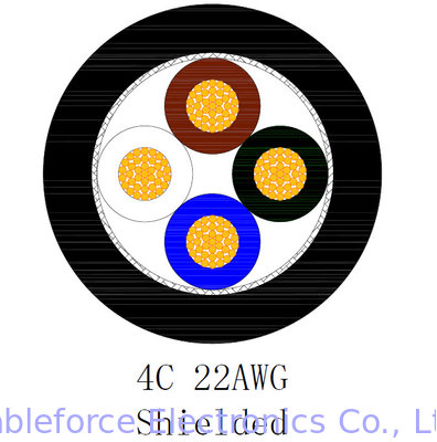 Male Angled Plug Circular Electrical Connectors , Waterproof 4 Pin Circular Connector