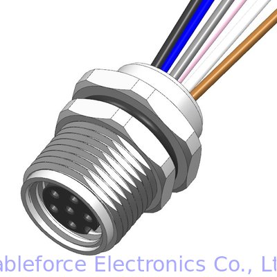 Fermaglio IP67/IP68, un connettore impermeabile resistente UV dell'azionatore M8 di 6 Pin