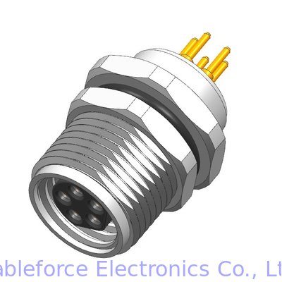 Actuator 5 Pin M8 Connector PCB Type Female Front Mounting B Coding OEM / ODM