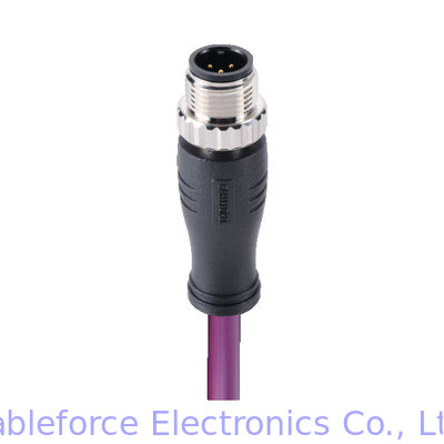 Profibus Fast Connect M12 Plug , Shielded Cable Connectors With Profibus DP Cable