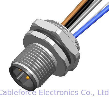 Resistente UV di montaggio posteriore di Pin del maschio 5 dei connettori di cavo di Profibus M12 per l'alimentazione elettrica