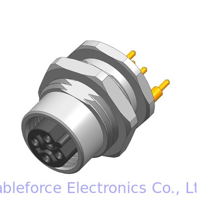 Connettore contabilità elettromagnetica schermato, tipo 5 fermaglio di Profibus M12 del PWB di Pin con il cavo del PVC