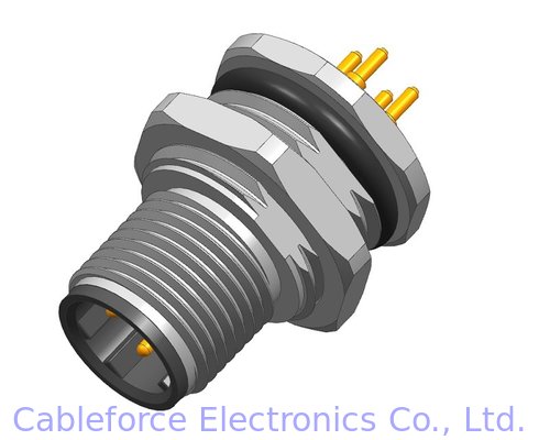 Il PWB scrive a maschio del connettore M12 di Profinet Rj45 4 Pali a macchina D che codifica il montaggio anteriore