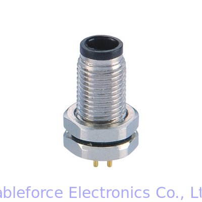 IP67 / IP68 M5 Connector Male 4 Pin PCB Type Front Fastened For Electric Bike