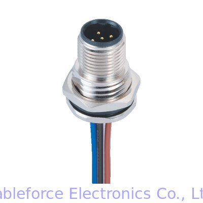 5 Pin Male Connector Wtih PUR Cable , B Coding M12 Power Connector For Light Grid