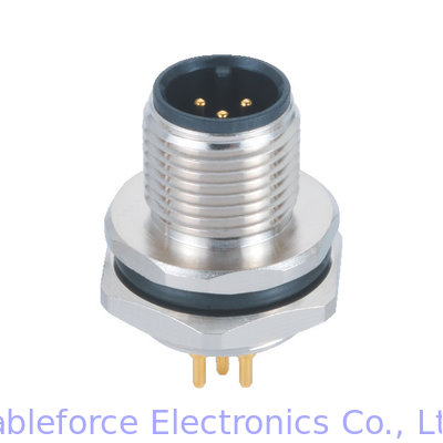 Panel Mount Waterproof Connector UV Resistant , 12 Pin Circular Connector For Motors
