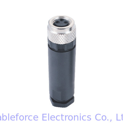 M8 Circular Connector UV Resistant , Gold Plated Mini Plug Connector For Actuator