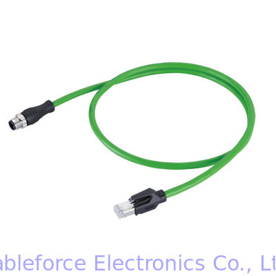 8 Poles Ethernet Cable Connectors Gold Plated UV Resistant With PVC Cable