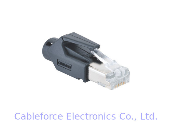 8 Poles Ethernet Cable Connectors Gold Plated UV Resistant With PVC Cable