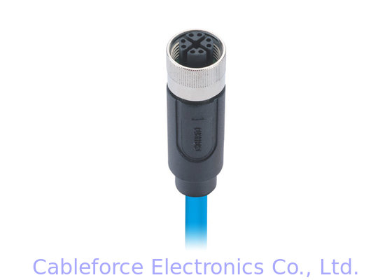 Male To Female Cordsets Ethernet Cable Connectors Molded With 3M 10FT Cat 6a LAN Cable