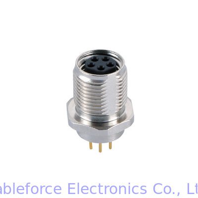 Actuator 5 Pin M8 Connector PCB Type Female Front Mounting B Coding OEM / ODM