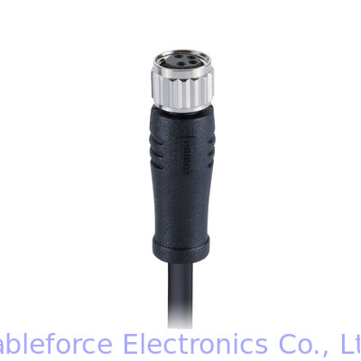 Maschio di Cableforce M8 alla spina del cavo dei fermagli modellata con il cavo del PVC o di PUR