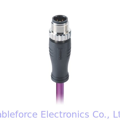 EMC Shielded DeviceNet Cable Connectors Male To Female M12 5 Pin With Thin Cable