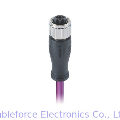 EMC Shielded DeviceNet Cable Connectors Male To Female M12 5 Pin With Thin Cable