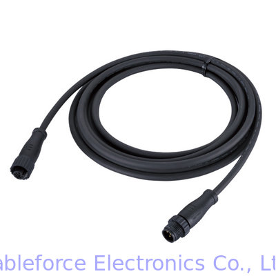 Cabli i connettori circolari di Cordset M12 delle spine maschii alla femmina modellata con il cavo PVC/di PUR